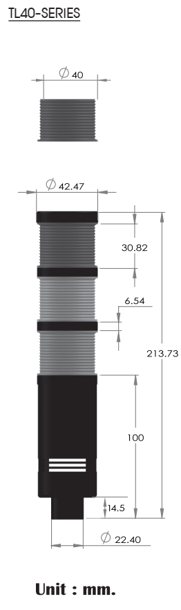 Signal Tower Light Dia. 40 mm. อุปกรณ์แสดงสถานะการทำงานของเครื่องจักร