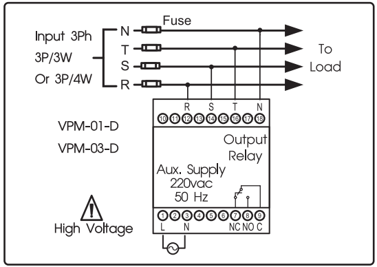 Digital Voltage Protection Relay สำหรับป้องกันไฟตก-ไฟเกิน, เฟสขาดหาย ...